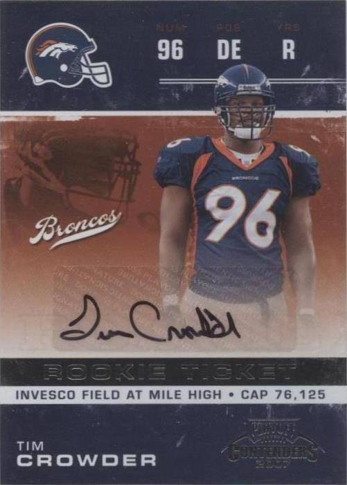 2007 Playoff Contenders - #229 Tim Crowder (AU, RC) for sale online | eBay