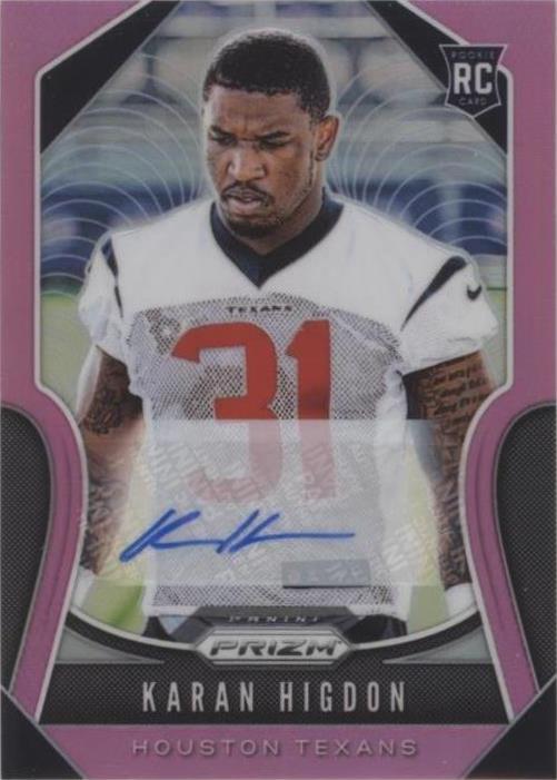 2019 Panini Prizm - Rookies Pink Prizm Autographs #333 Karan Higdon (AU ...