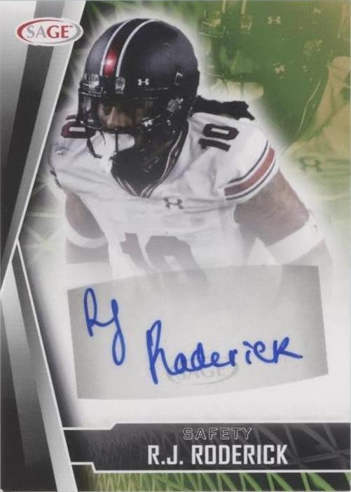 2022 SAGE Low Series - Autographs R.J. Roderick #A-RJR Black (AU, RC ...