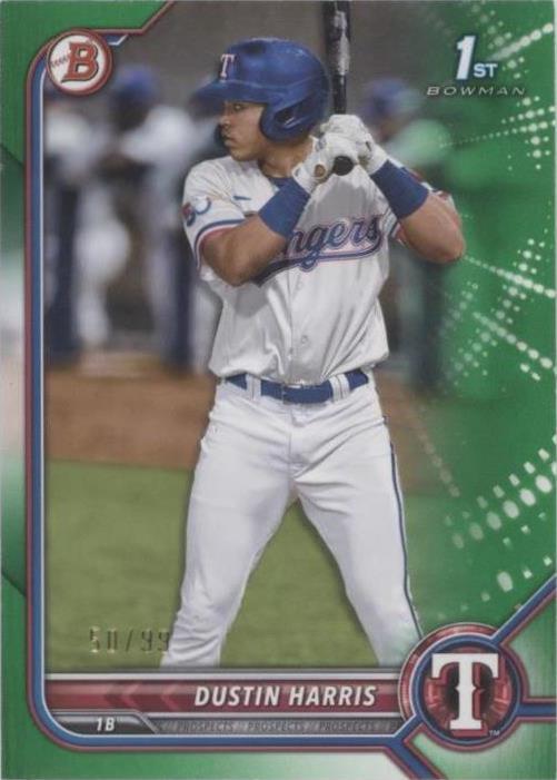 2022 Bowman - Prospects Green Border #BP-119 Dustin Harris /99 (RC) for sale online | eBay