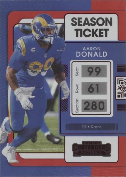 2021 Panini Contenders - Red Zone Ticket #56 Aaron Donald for sale ...