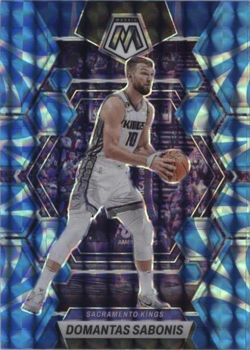 2022-23 Panini Mosaic - Domantas Sabonis #65 Reactive Blue Mosaic Prizm ...