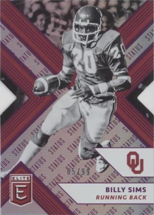 2018 Panini Elite Draft Picks - Status Purple Die-Cut #11 Billy Sims ...