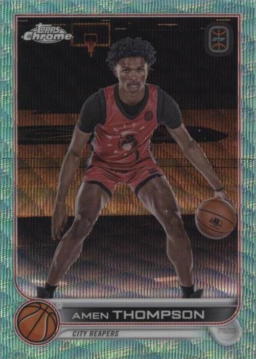 2022-23 Topps Chrome OTE Overtime Elite - Amen Thompson #79 Aqua ...