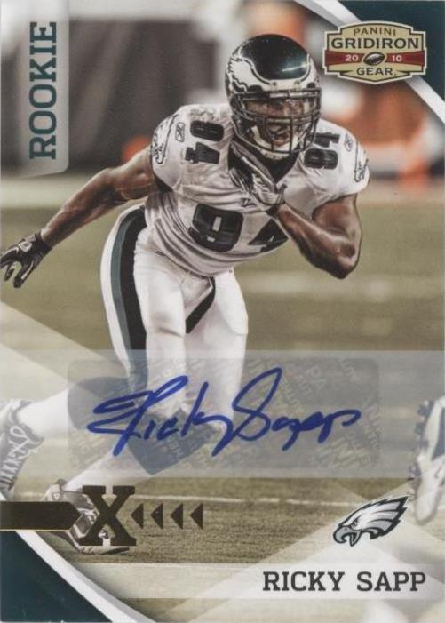 2010 Panini Gridiron Gear - Rookie Ricky Sapp #234 Gold X's Signatures ...