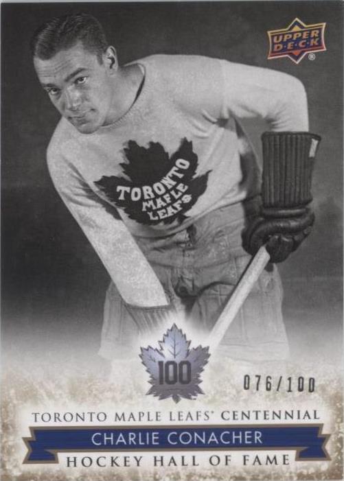 2017 Upper Deck Toronto Maple Leafs Centennial - Hall of Fame Gold #153 Charlie Conacher /100 ...