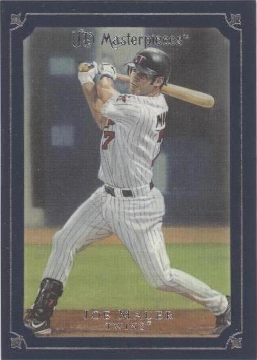 2007 UD Masterpieces - Deep Blue Linen Frame #35 Joe Mauer /75 for sale ...