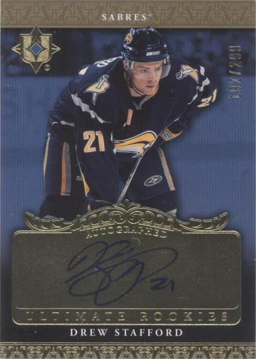 2006-07 Ultimate Collection - Autographed Ultimate Rookies #131 Drew Stafford /299 (AU, RC) for ...