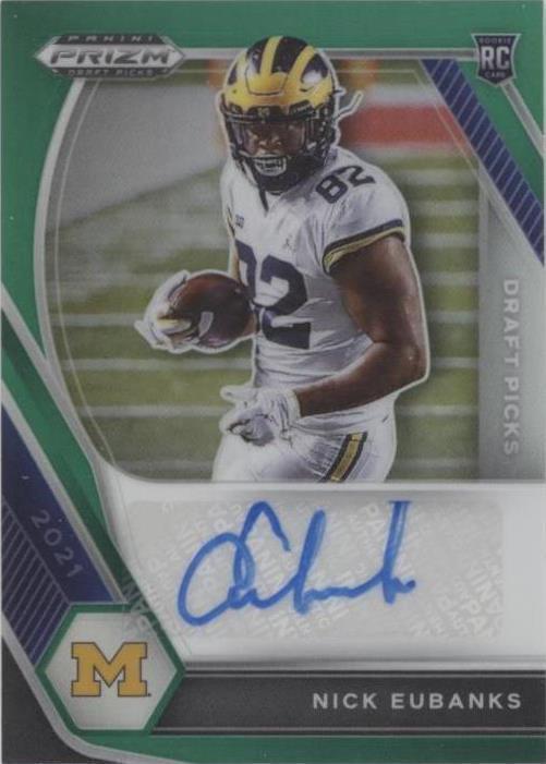 2021 Panini Prizm Draft Picks - Draft Picks Autographs Nick Eubanks #DPA-NIE Green Prizm (AU, RC ...