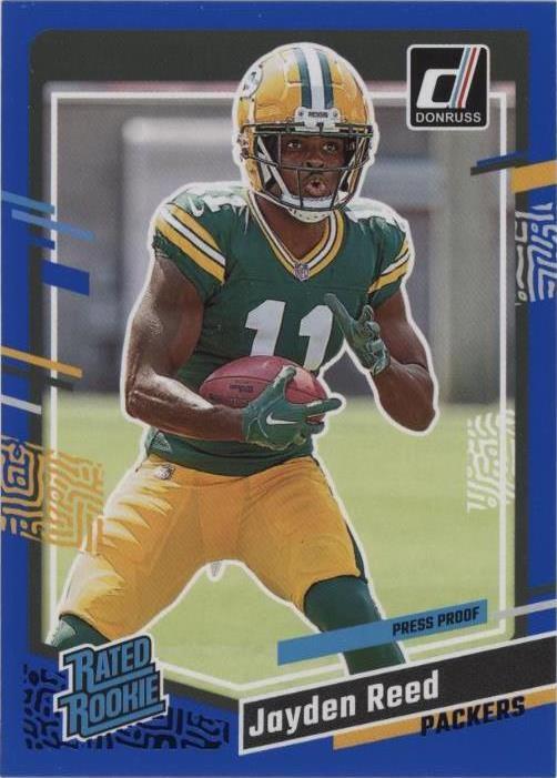 2023 Panini Donruss - Rated Rookie Press Proof Blue #334 Jayden Reed ...