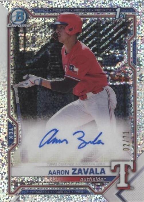 2021 Bowman Draft - Chrome Draft Pick Autographs Aaron Zavala #CDA-AZ ...