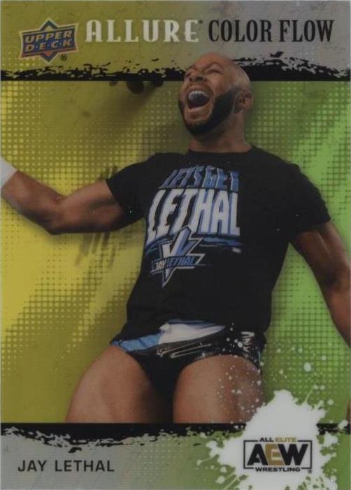 2022 Upper Deck Allure AEW - Color Flow Jay Lethal #R-16 Yellow Green (RC) for sale online | eBay