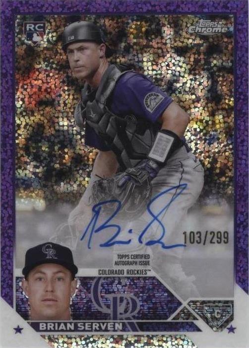 2023 Topps Chrome - Rookie Autographs Brian Serven #RA-BS Purple ...