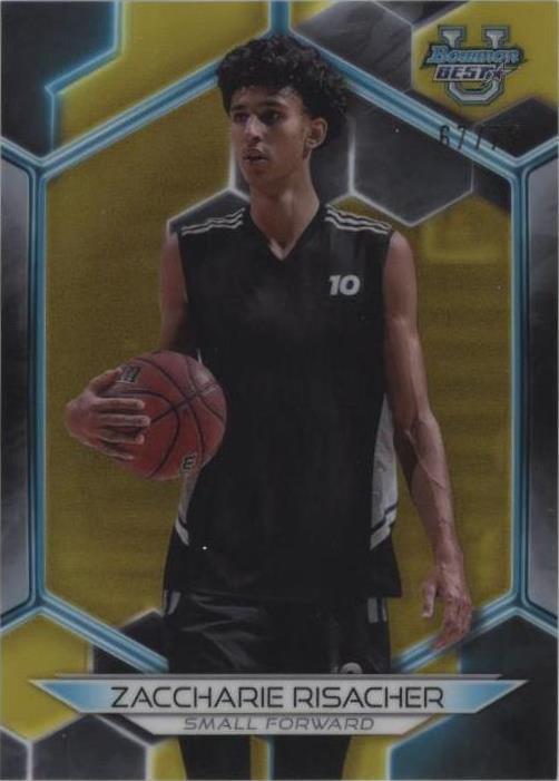2023-24 Bowman University Best - Zaccharie Risacher #29 Yellow ...