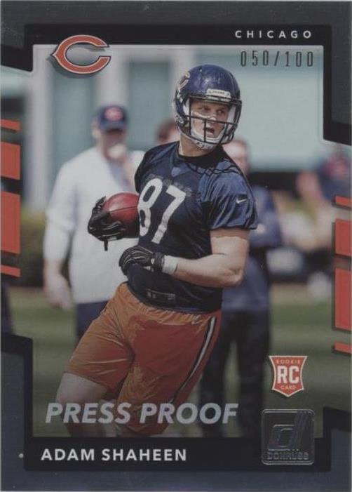 2017 Panini Donruss - Rookies Press Proof Silver #354 Adam Shaheen /100 ...