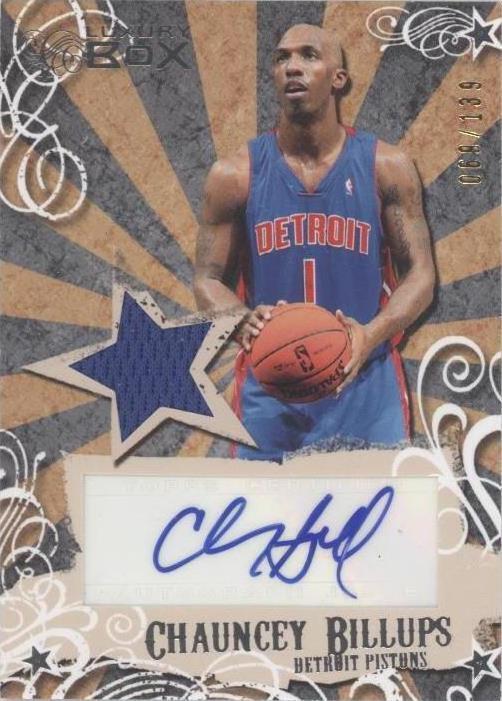 2006-07 Topps Luxury Box - Mezzanine Autograph Relics Chauncey Billups #MAR-CB /139 (AU, MEM ...