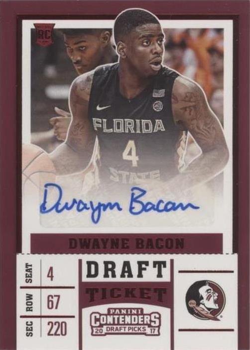 2017-18 Panini Contenders Draft Picks - College Dwayne Bacon #84 Draft ...