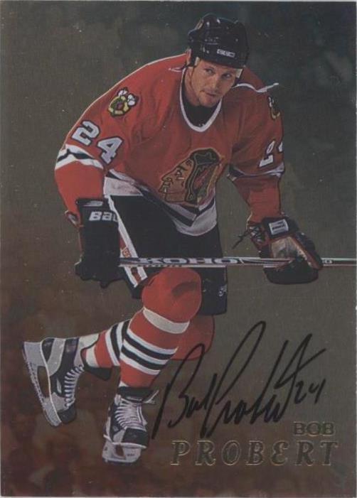 1998-99 In the Game Be A Player - Bob Probert #181 Gold Autographs (AU ...