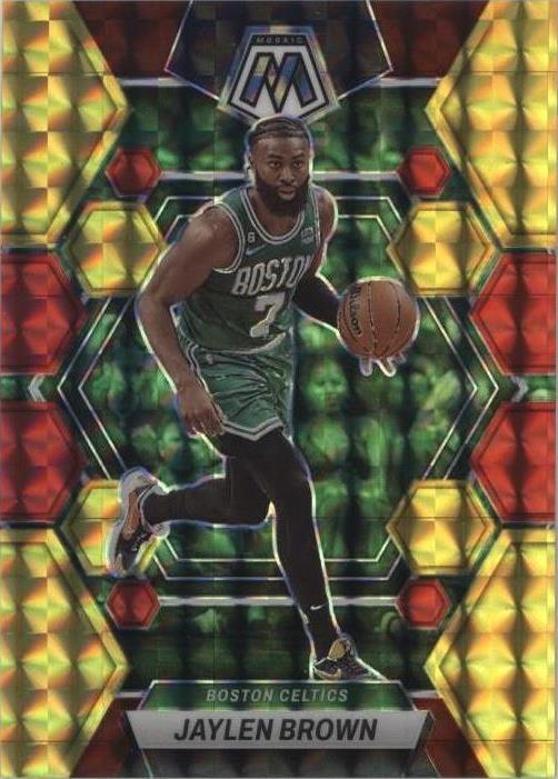 2022-23 Panini Mosaic - Choice Fusion Red & Yellow Prizm #9 Jaylen ...