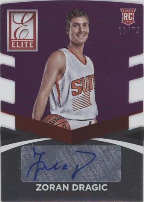 2014-15 Panini Donruss - Elite Status Signatures Purple Die-Cut #28 Zoran Dragic /74 (AU, RC ...