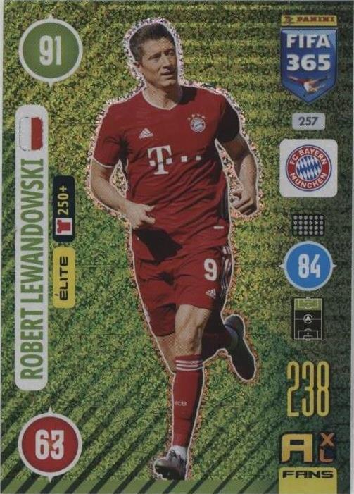 2020-21 Panini Adrenalyn XL Fifa 365 - Elite #257 Robert Lewandowski ...