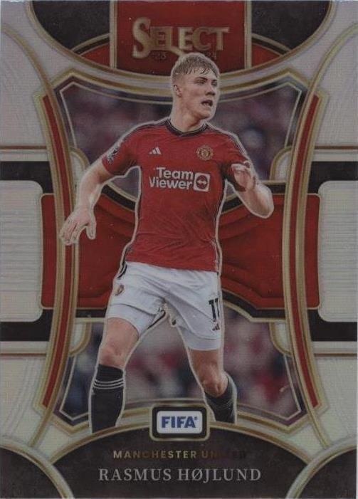 2023-24 Panini Select FIFA - Mezzanine Rasmus Hojlund #115 Silver Prizm ...