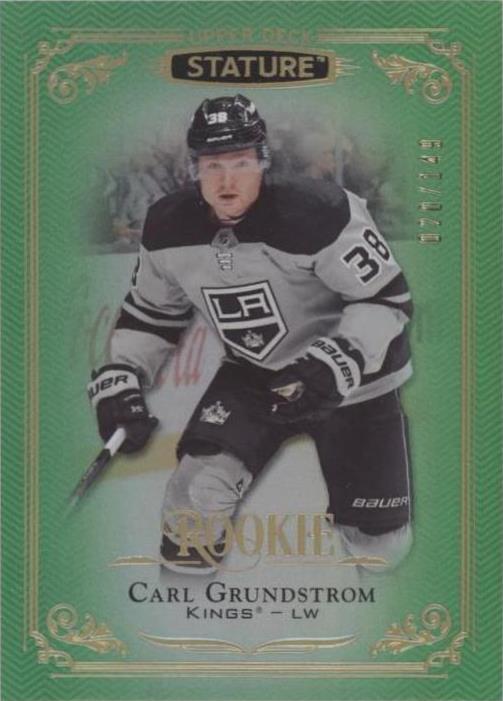 2019-20 Upper Deck Stature - Rookies Green #148 Carl Grundstrom /149 ...