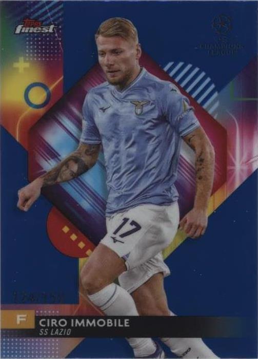 2023-24 Topps Finest UEFA Club Competitions - Ciro Immobile #3 Blue ...