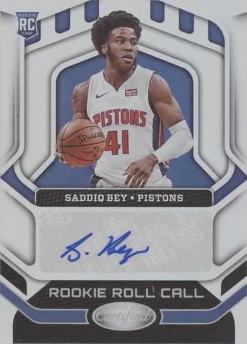 2020-21 Panini Certified - Rookie Roll Call #RR-SAD Saddiq Bey (AU, RC ...