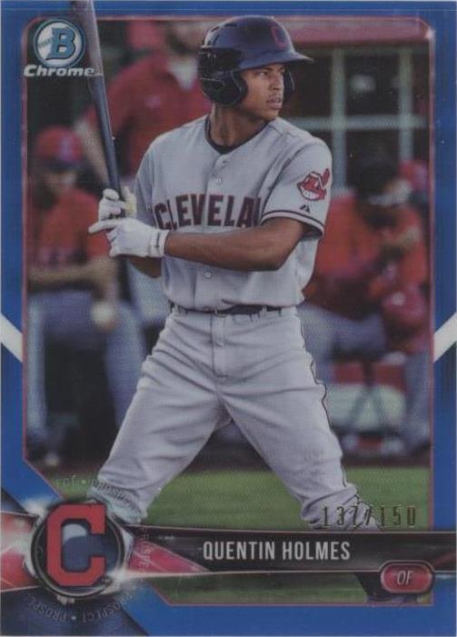 2018 Bowman - Chrome Prospects Blue Refractor #BCP88 Quentin Holmes ...