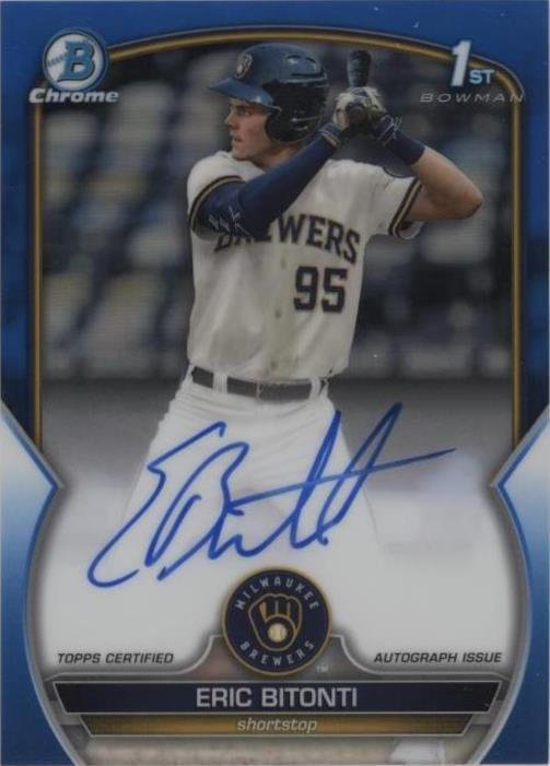 2023 Bowman Draft - Chrome Prospect Autographs Eric Bitonti #CDA-EB ...