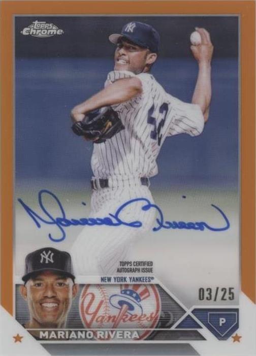2023 Topps Chrome - Chrome Legends Autographs Orange Refractor #CLA-MR Mariano Rivera /25 (AU ...