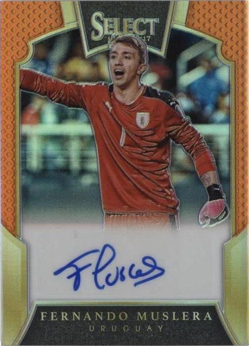 2016-17 Panini Select - Signatures Fernando Muslera #S-FMU Orange Prizm ...