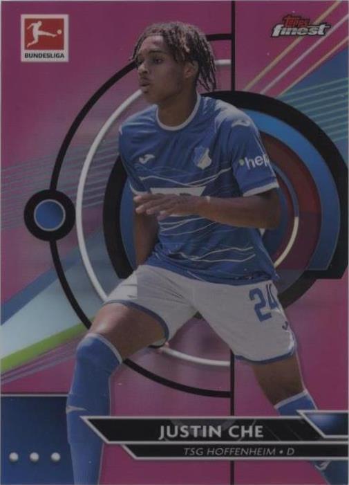 2022-23 Topps Finest Bundesliga - Pink Refractor #68 Justin Che /300 ...