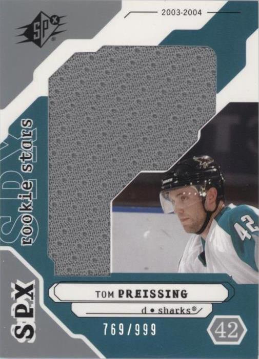 2003-04 SPx - Rookie Stars #197 Tom Preissing /999 (MEM, RC) for sale ...