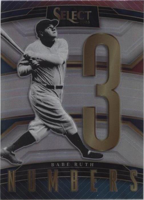 2023 Panini Select - Select Numbers Silver Prizm #SN2 Babe Ruth for ...