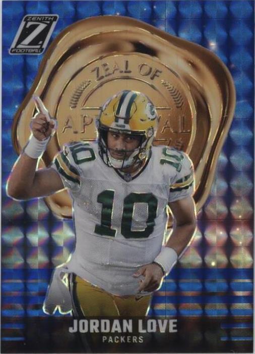2023 Panini Zenith - Zeal of Approval Jordan Love #9 Blue for sale ...