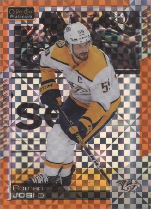 2020-21 O-Pee-Chee Platinum - Orange Checkers #130 Roman Josi /25 for ...