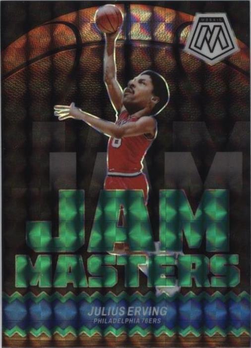 2023-24 Panini Mosaic - Jam Masters Julius Erving #9 Green Mosaic Prizm ...