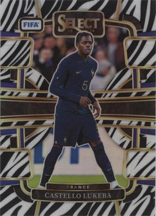 2023-24 Panini Select FIFA - Terrace Castello Lukeba #81 Zebra Prizm ...