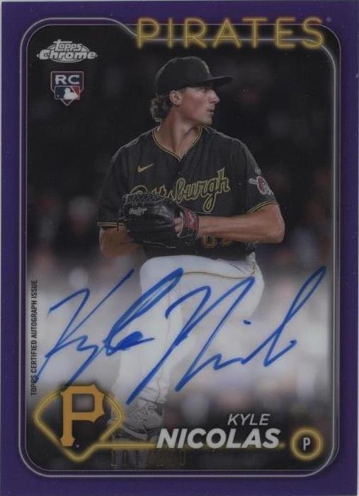 2024 Topps Chrome - Rookie Autographs Kyle Nicolas #RA-KN Purple ...