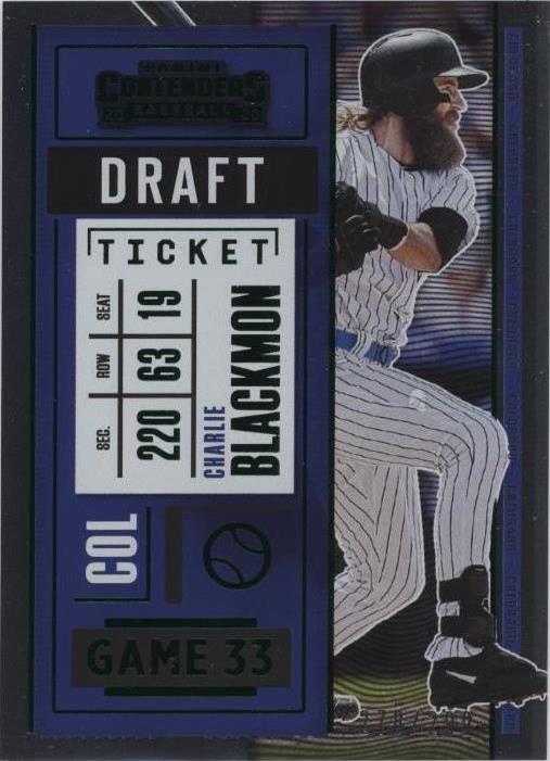 2020 Panini Contenders - Draft Ticket Green #91 Charlie Blackmon /299 ...
