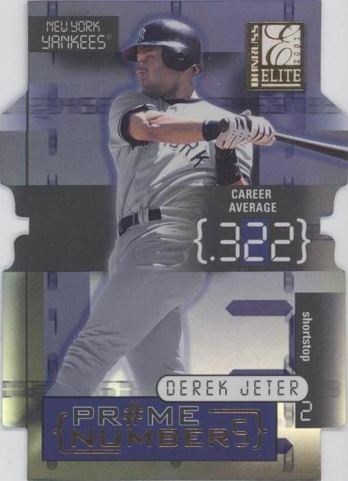 2001 Donruss Elite - Prime Numbers Die-Cut #PN-5B Derek Jeter /302 for ...