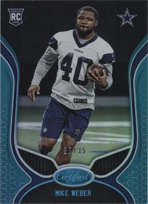 2019 Panini Certified - Rookies Mike Weber #192 Mirror Teal /35 (RC ...