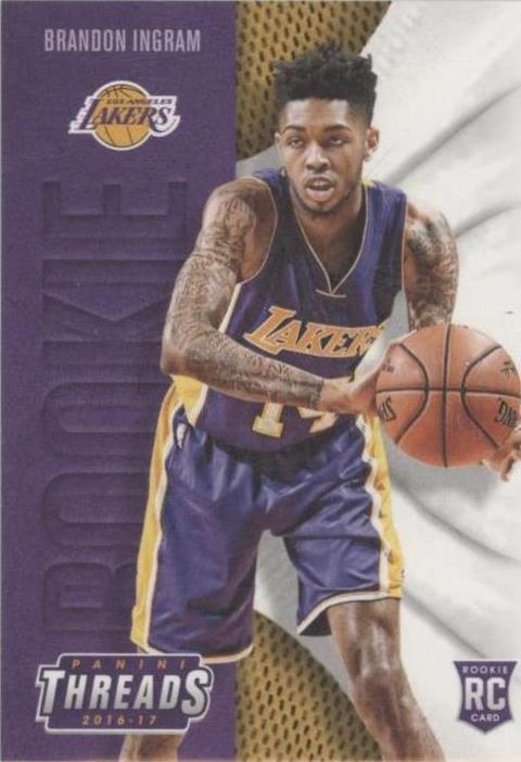 2016-17 Panini Threads - Leather Rookies #211 Brandon Ingram (RC) for ...