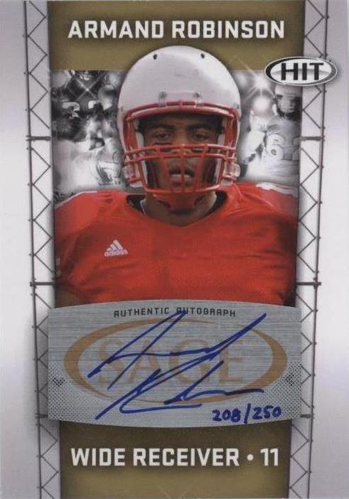 2011 SAGE Hit - Autographs Armand Robinson #A79 Gold /250 (AU, RC) for ...