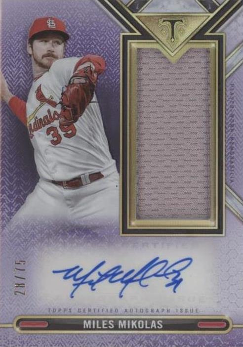 2021 Topps Triple Threads - Autographed Single Jumbo Relics Amethyst # ...