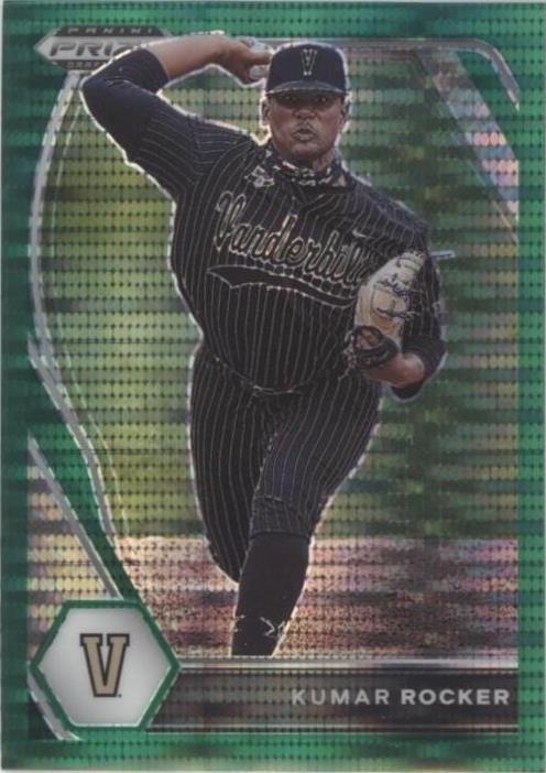 2021 Panini Prizm Draft Picks - Kumar Rocker #PDP10 Green Pulsar Prizm ...