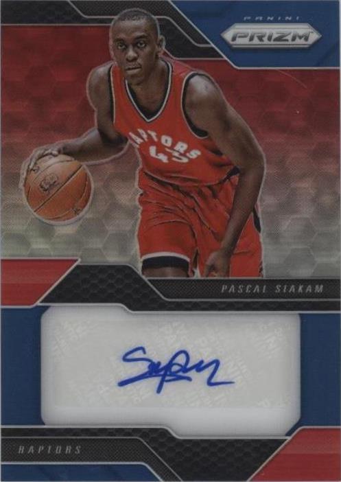 2016-17 Panini Prizm - Rookie Signatures Blue Prizm #23 Pascal Siakam ...