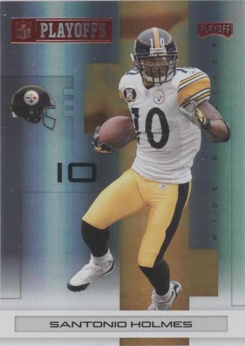 2007 Playoff NFL Playoffs - Red Holofoil #78 Santonio Holmes /125 for ...